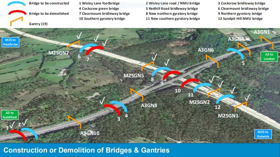 A3/M25 Roadworks Updates